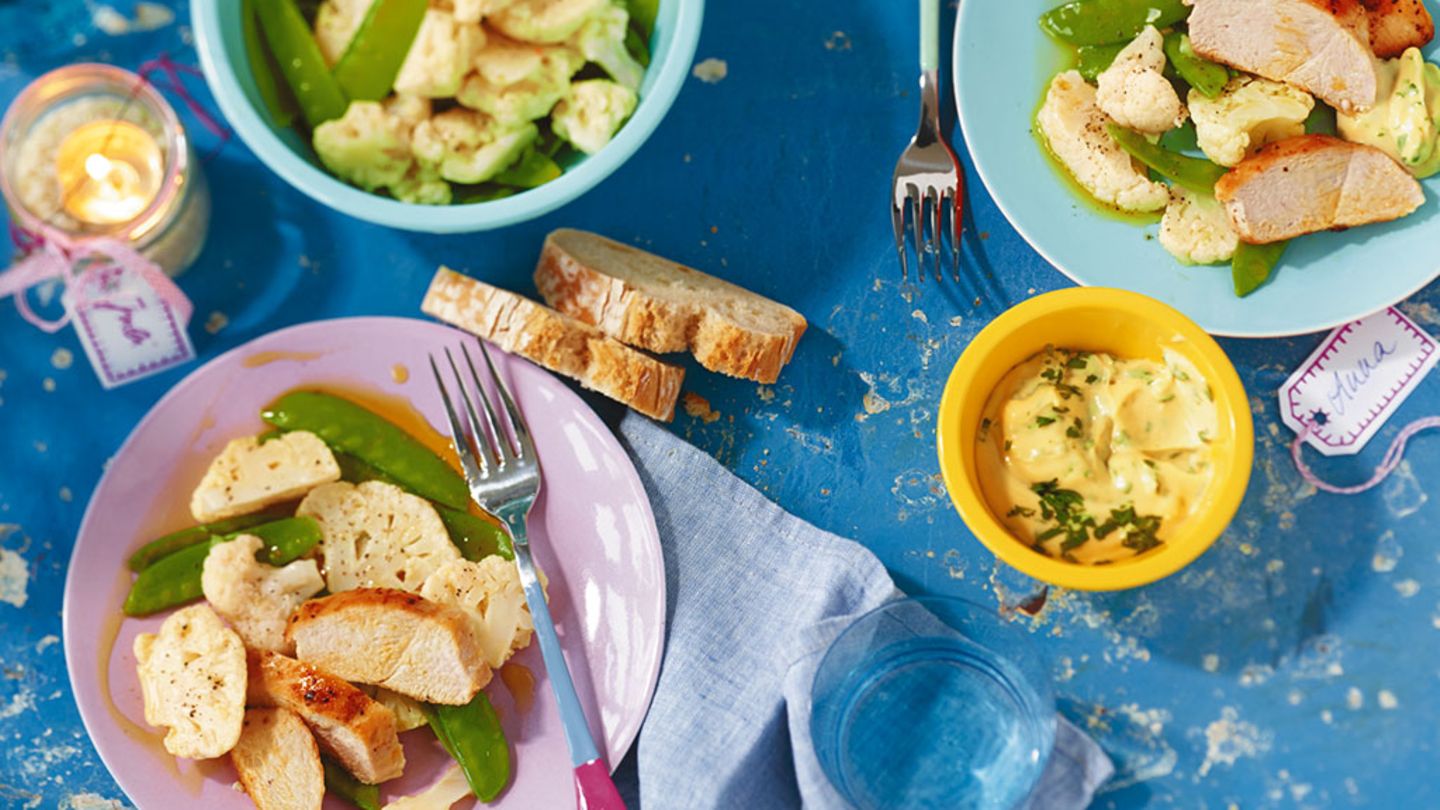 Hähnchen mit Gemüsesalat Rezept - [ESSEN UND TRINKEN]