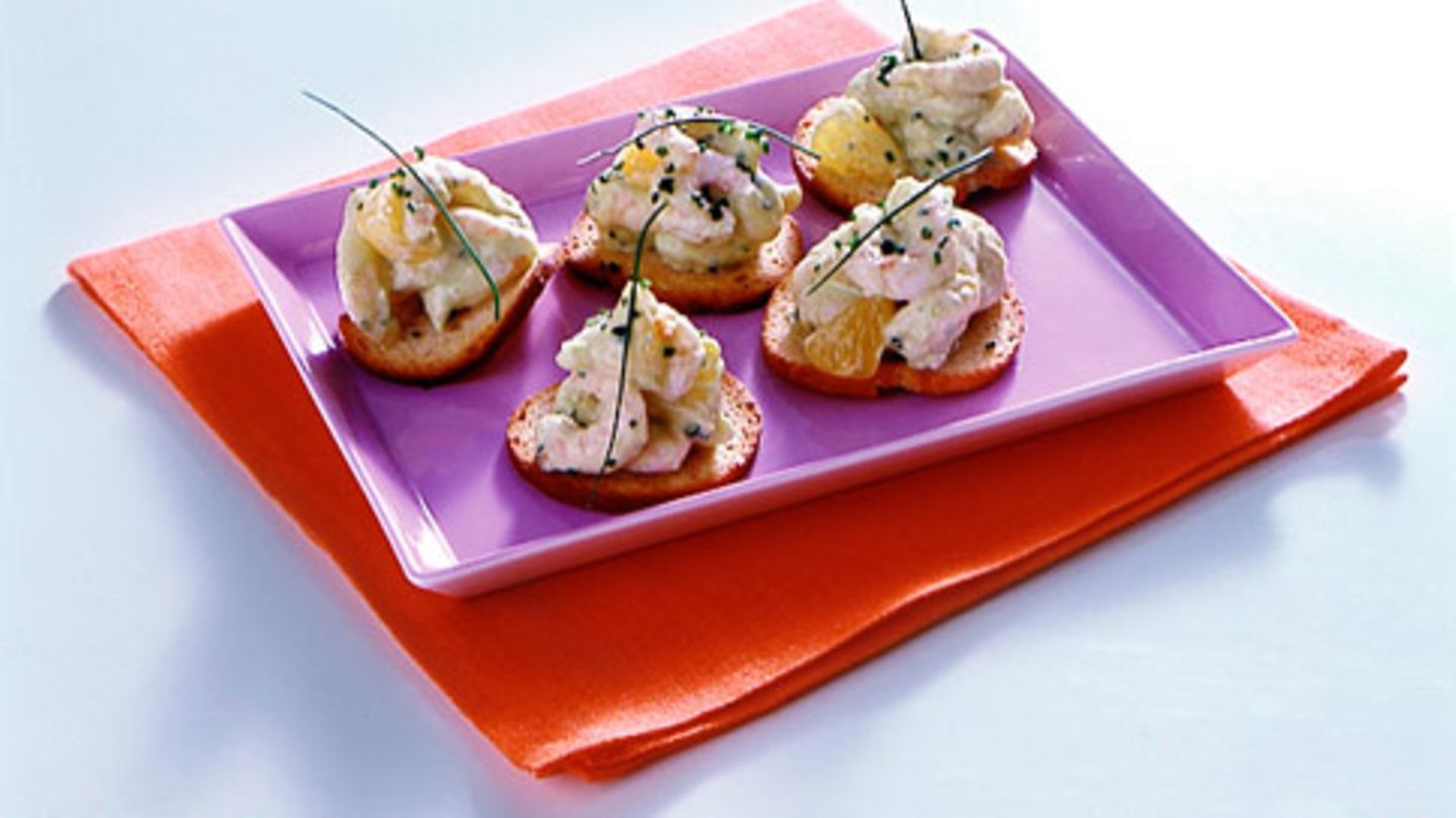 Brot-Chips mit Shrimps-Salat Rezept - [ESSEN UND TRINKEN]