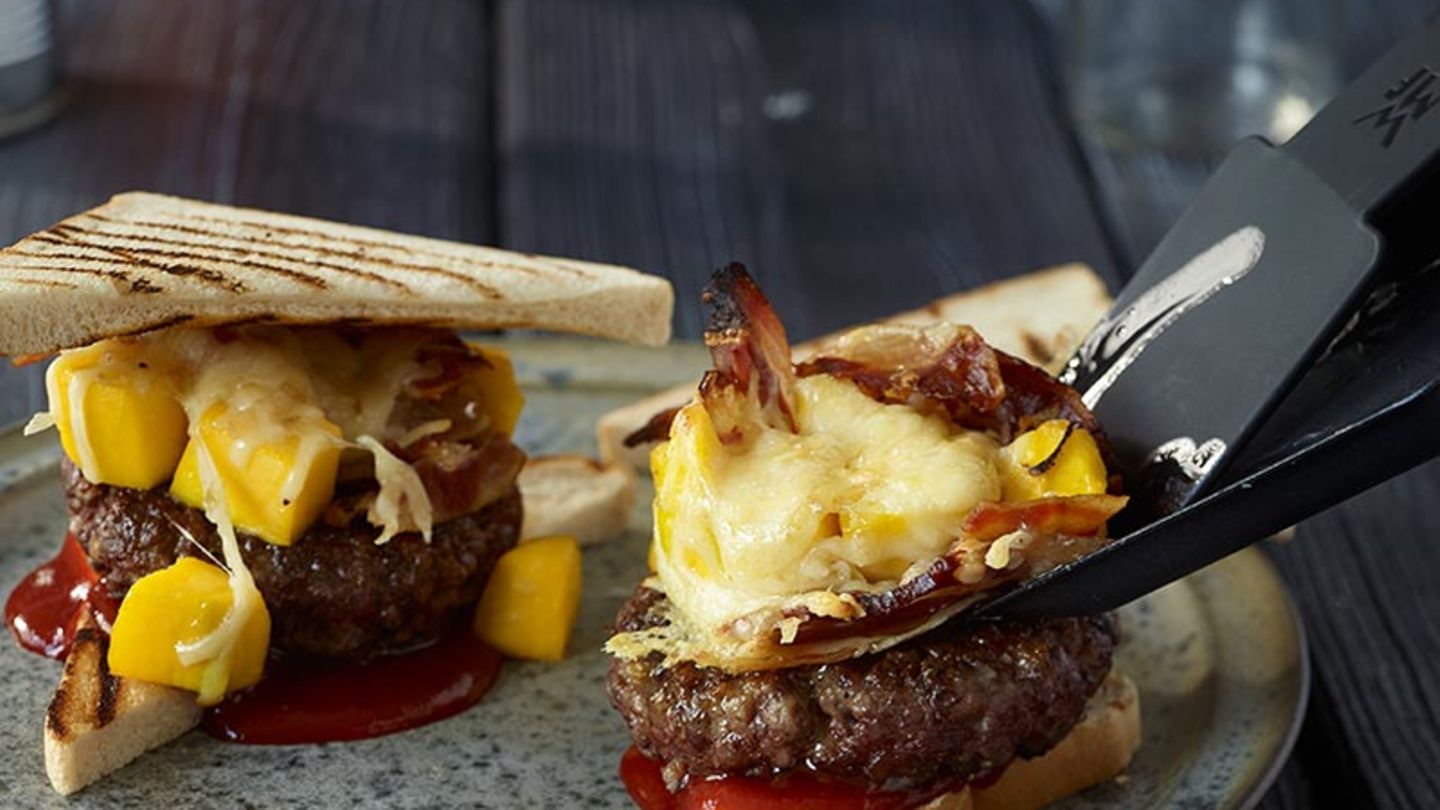 Hack-Burger mit Mango Rezept - [ESSEN UND TRINKEN]