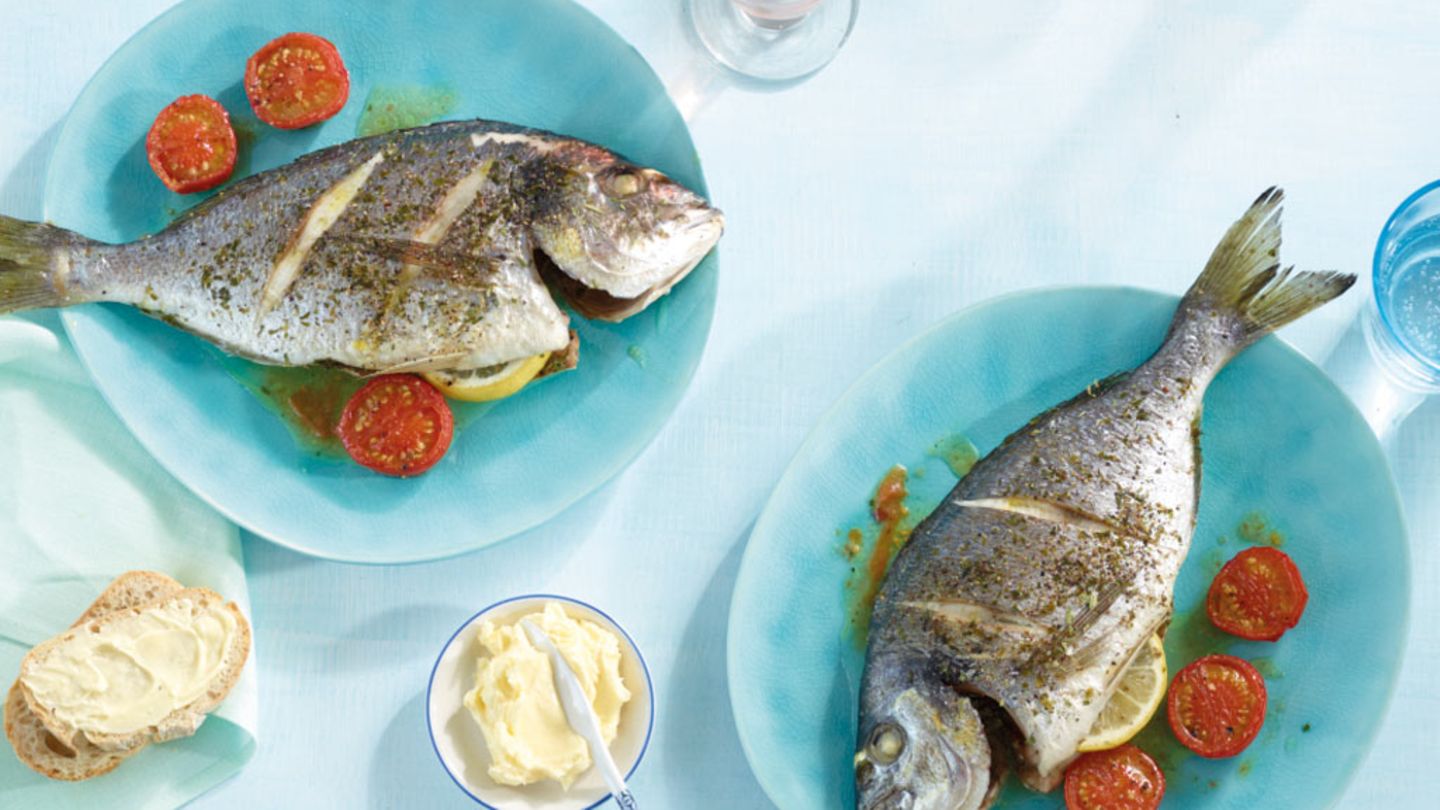 Doraden vom Blech Rezept - [ESSEN UND TRINKEN]