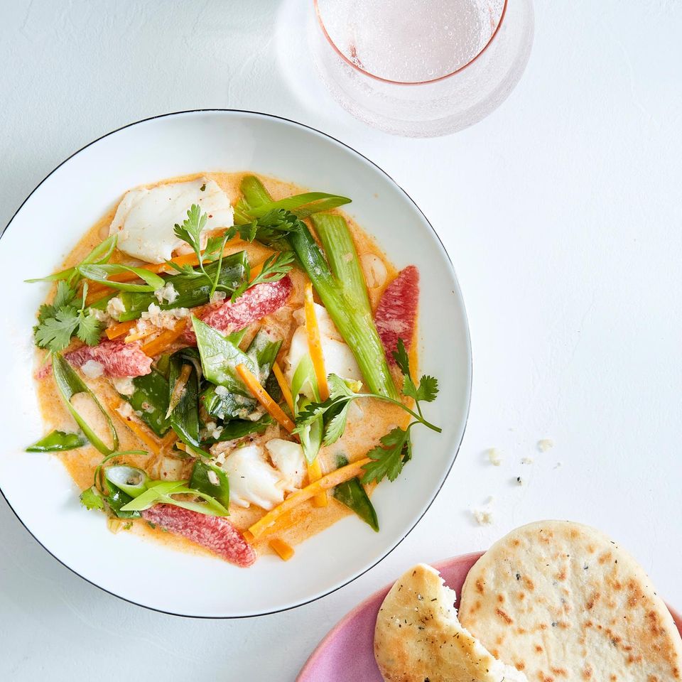 Fischcurry mit Grapefruit: exotisch & aromatisch - [ESSEN UND TRINKEN]